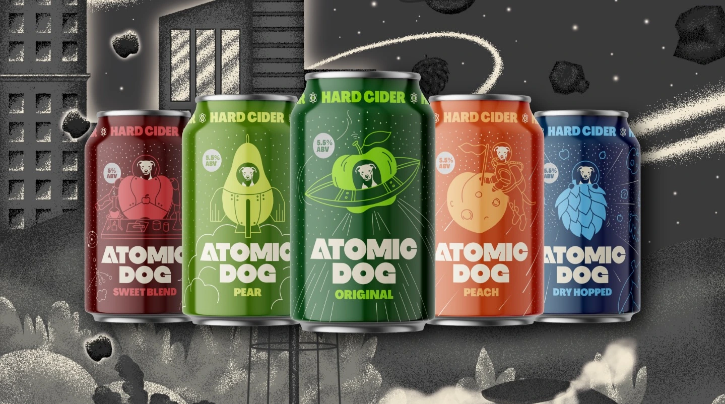 Brand redesign & Campaign for Atomic Dog Hard Cider