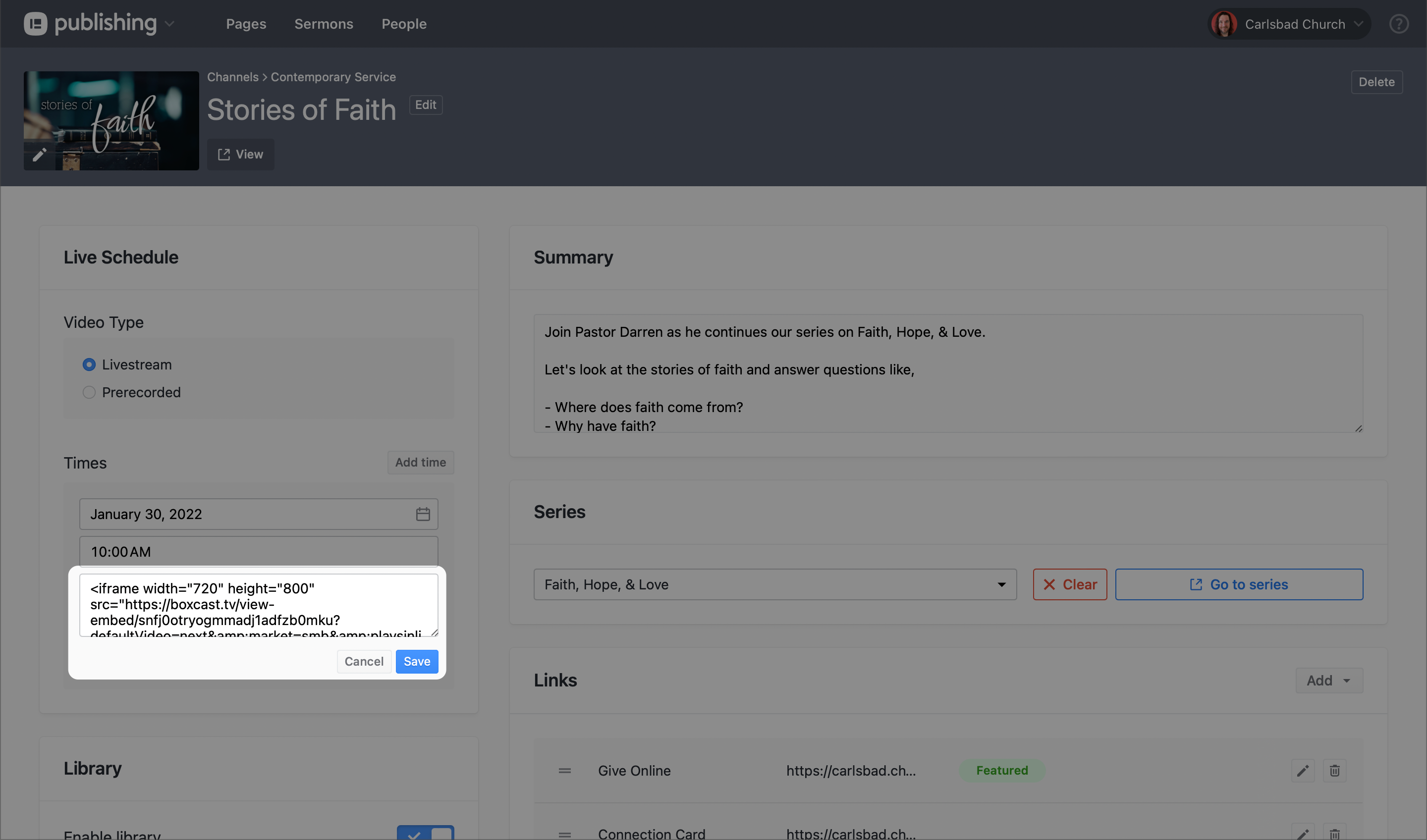 BoxCast | Planning Center Integrations