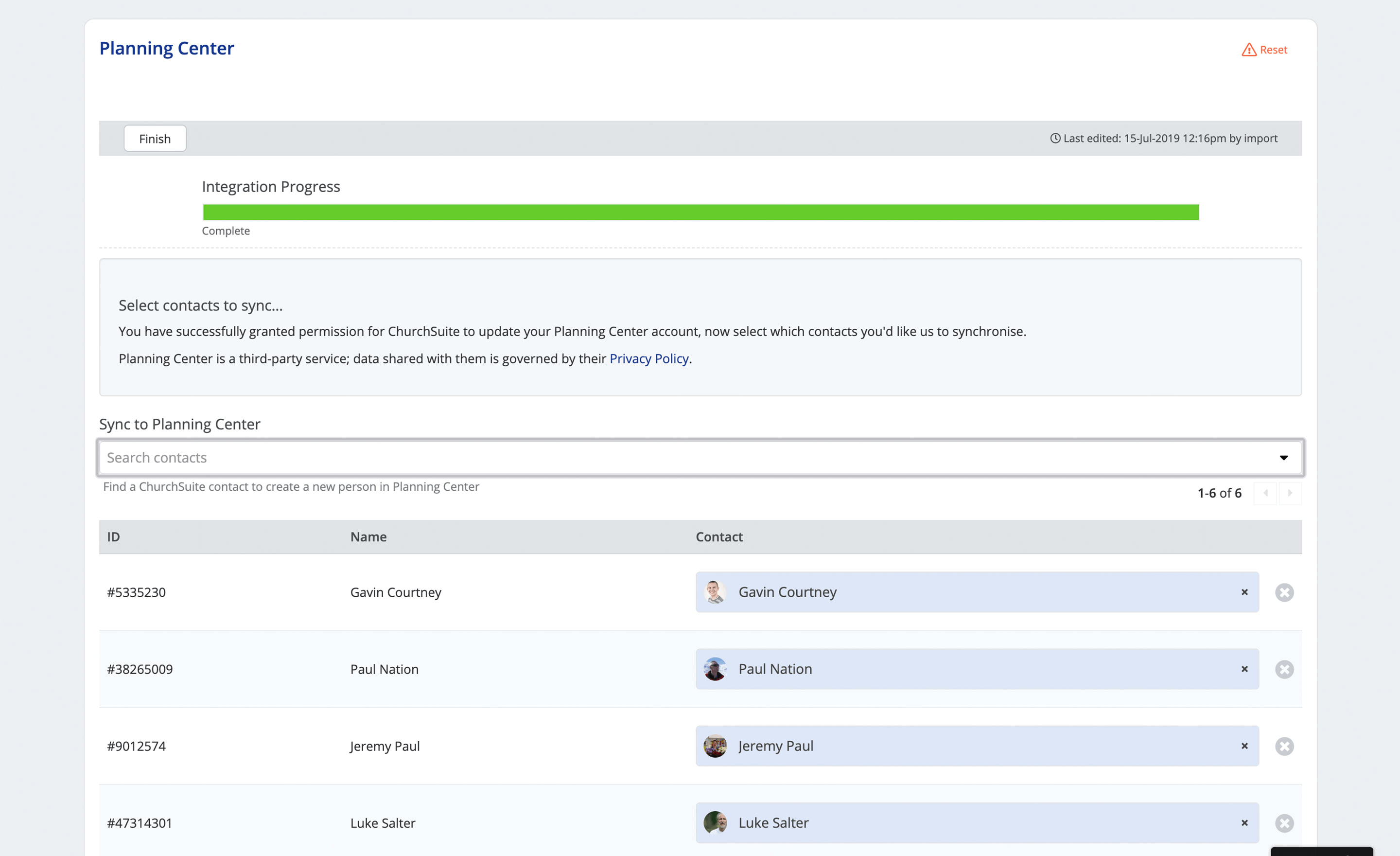 ChurchSuite | Planning Center Integrations