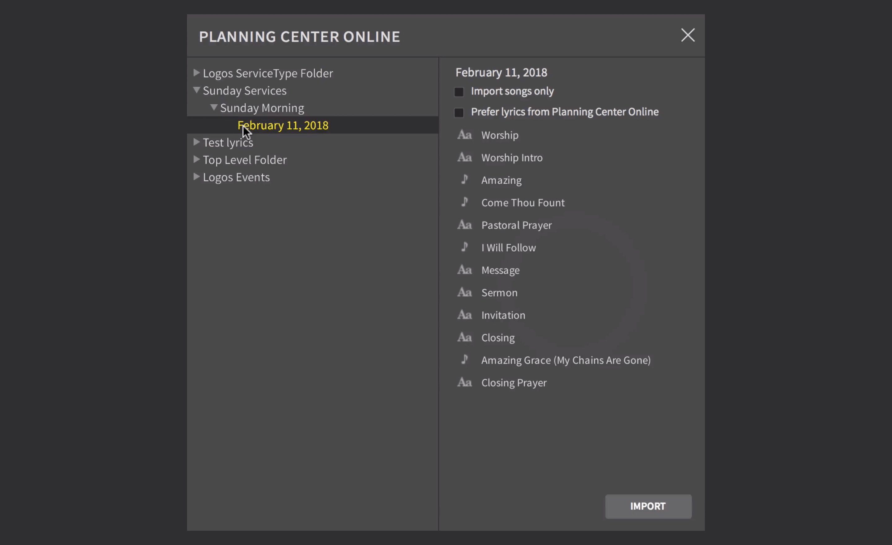 Faithlife Proclaim | Planning Center Integrations