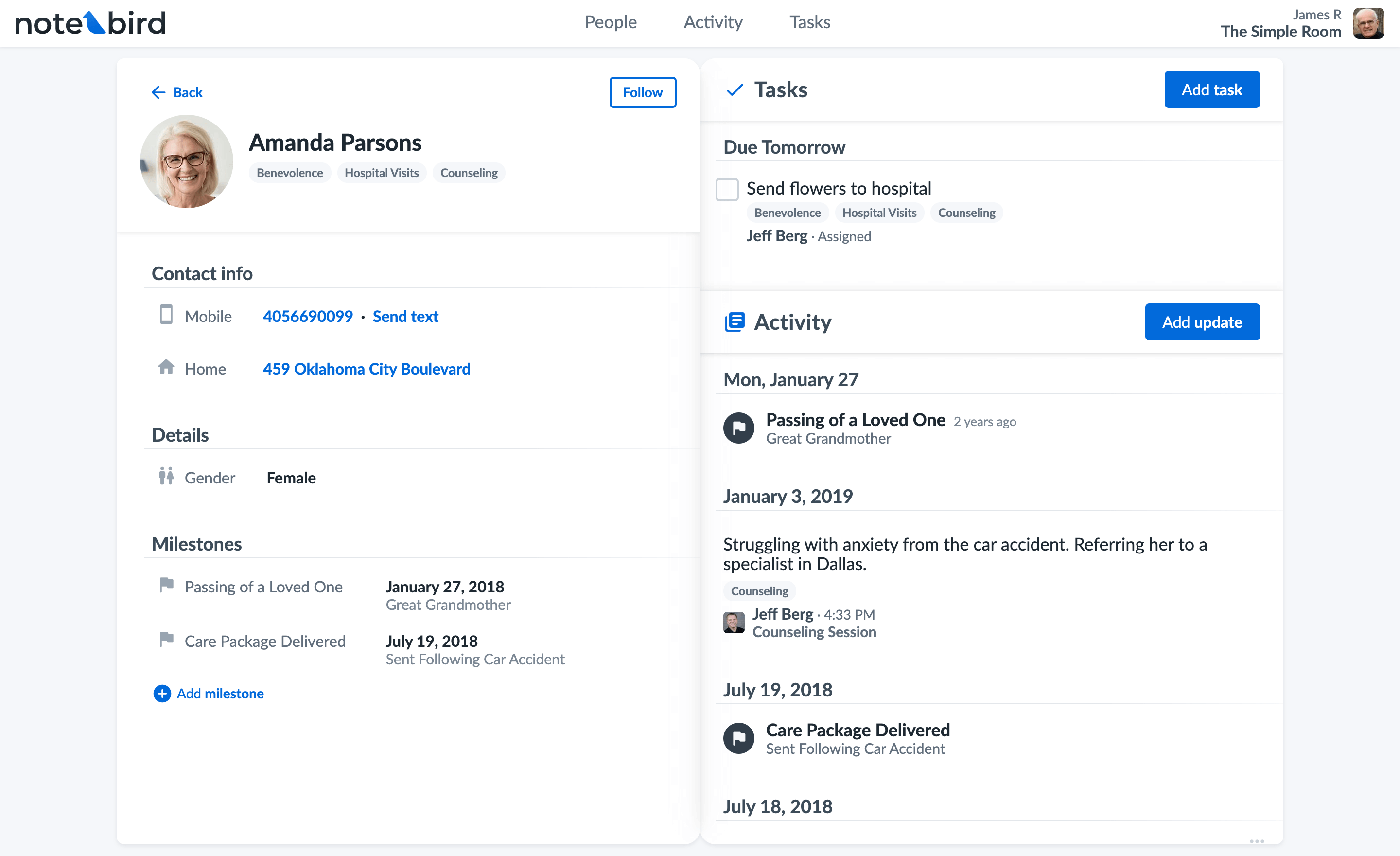 Notebird | Planning Center Integrations