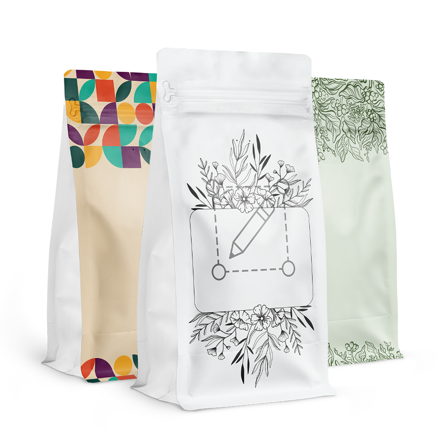 Design Your Own Personalized Flat Bottom Bags for Product Packaging ...