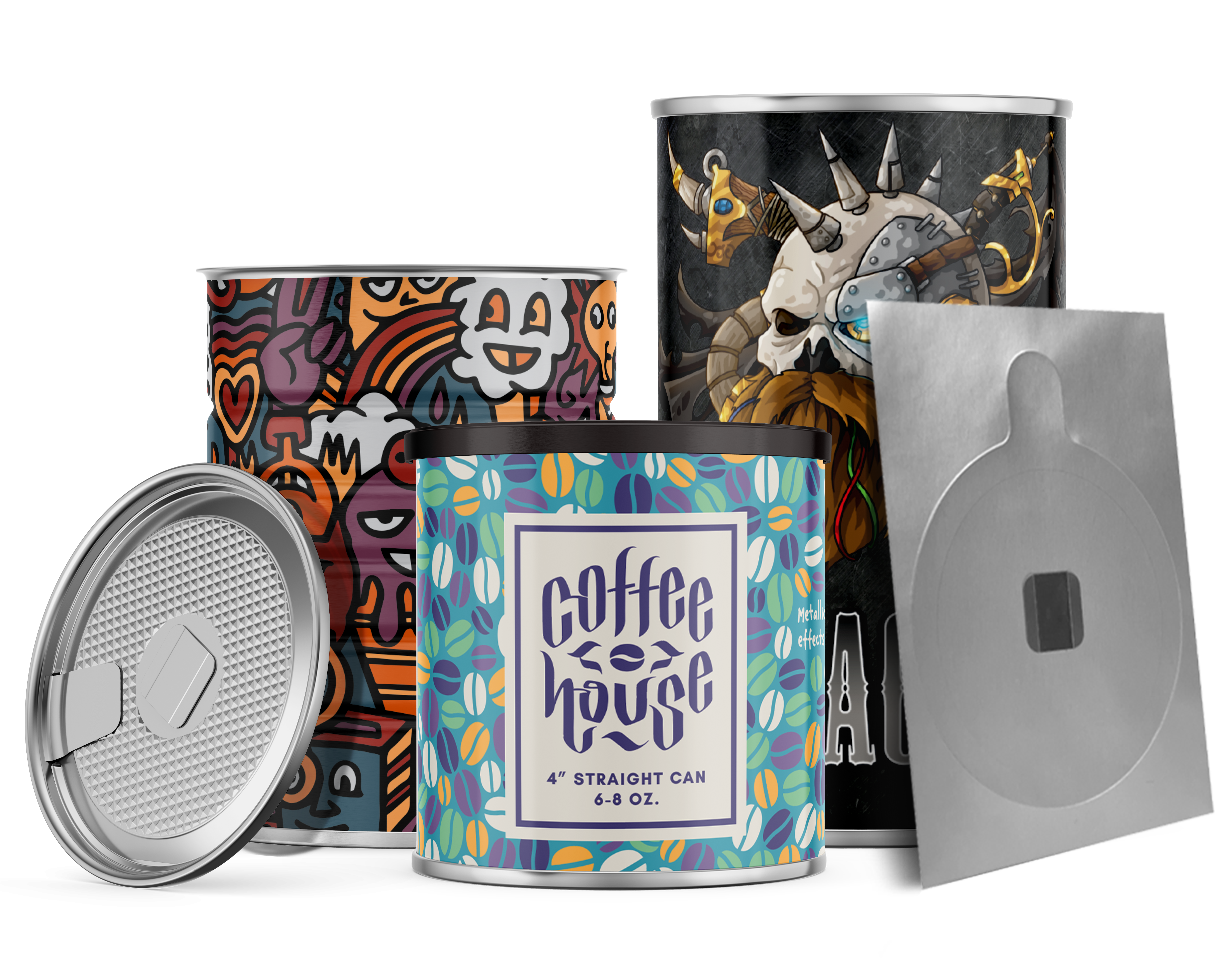 Custom printed tin cans store