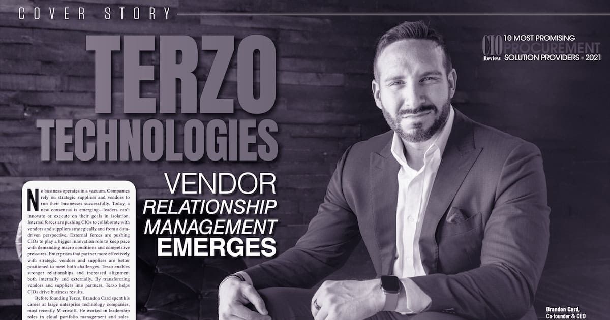 Terzo Wins Most Promising Procurement Solution Provider | Terzo