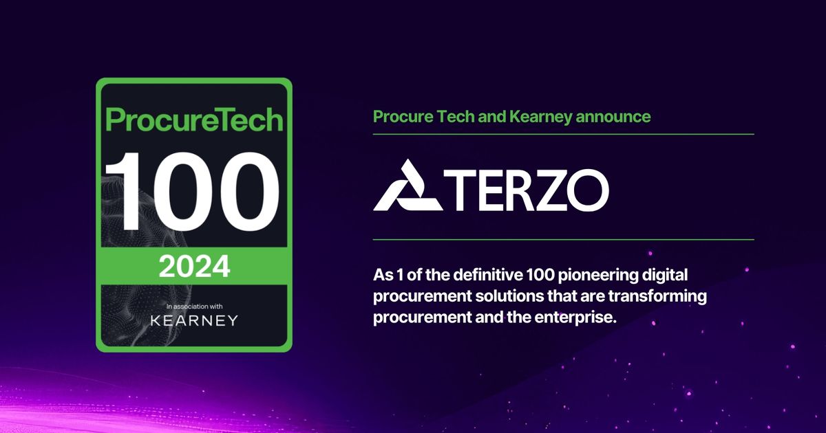 Terzo recognized for in the 2024 ProcureTech Top 100 as leading digital ...