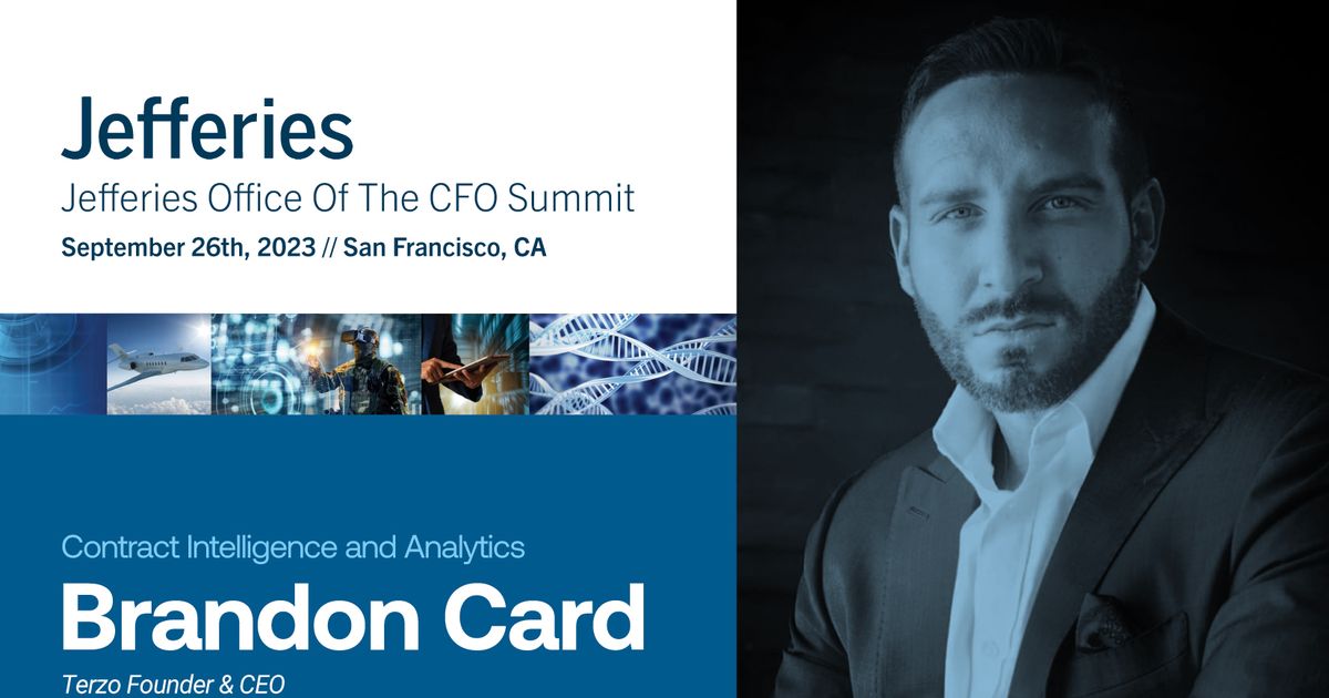 Terzo to Speak about Contract AI at Jefferies Office of the CFO Summit ...