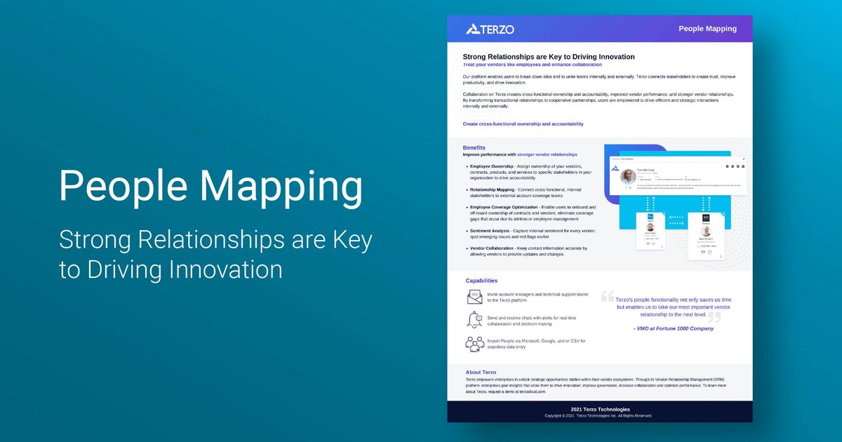 People Mapping: Strong Relationships are Key to Driving Innovation | Terzo