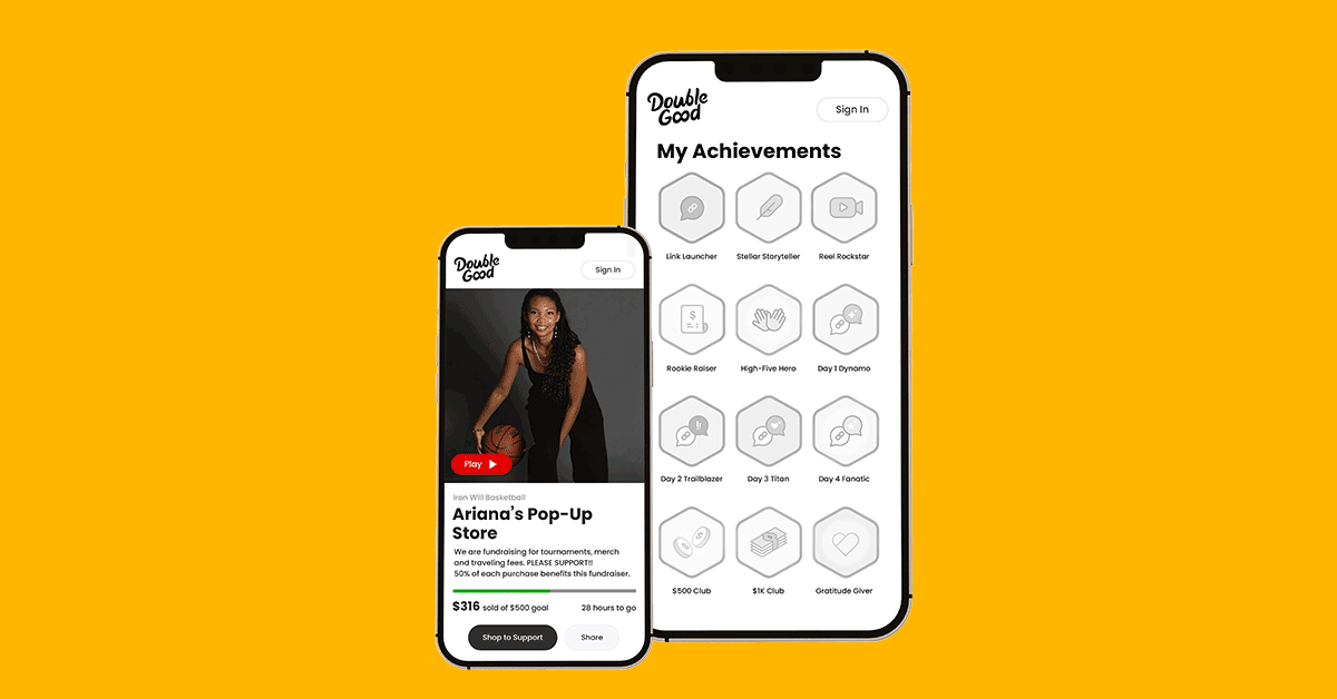 Double Good Fundraising App Adds Badges | Double Good