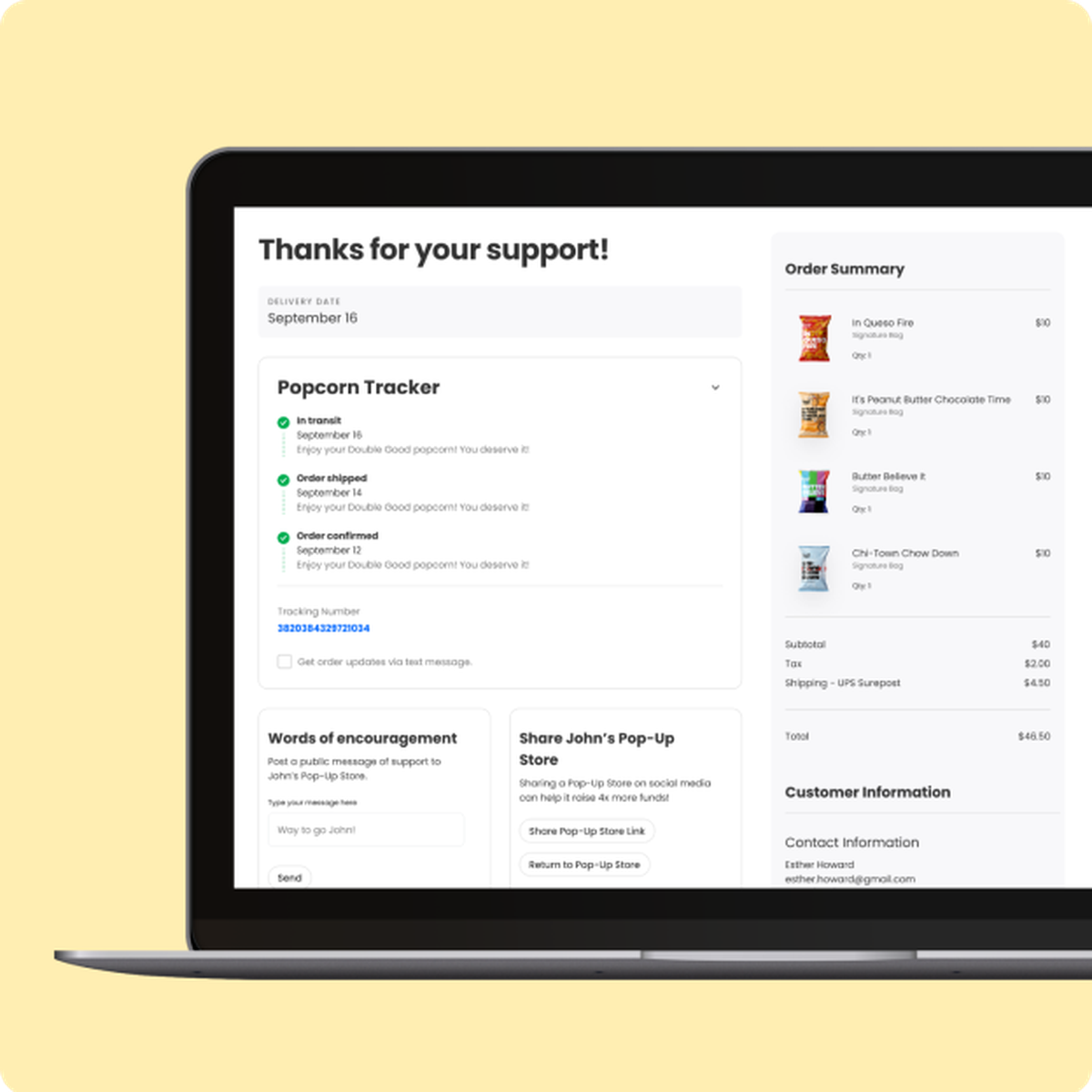 Double Good Gourmet Popcorn Fundraising