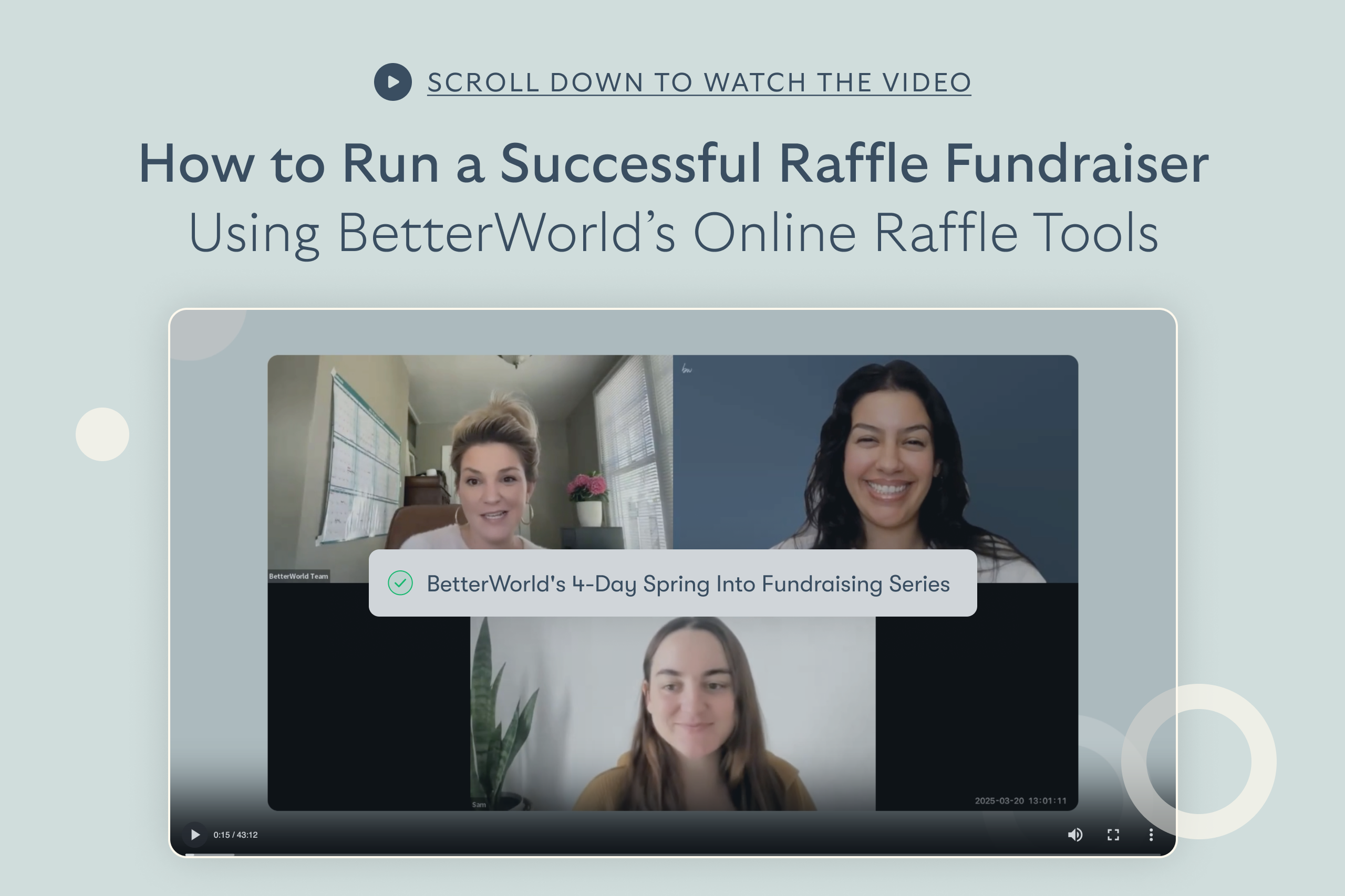 How to Run a Successful Raffle Fundraiser Using BetterWorld’s Online ...