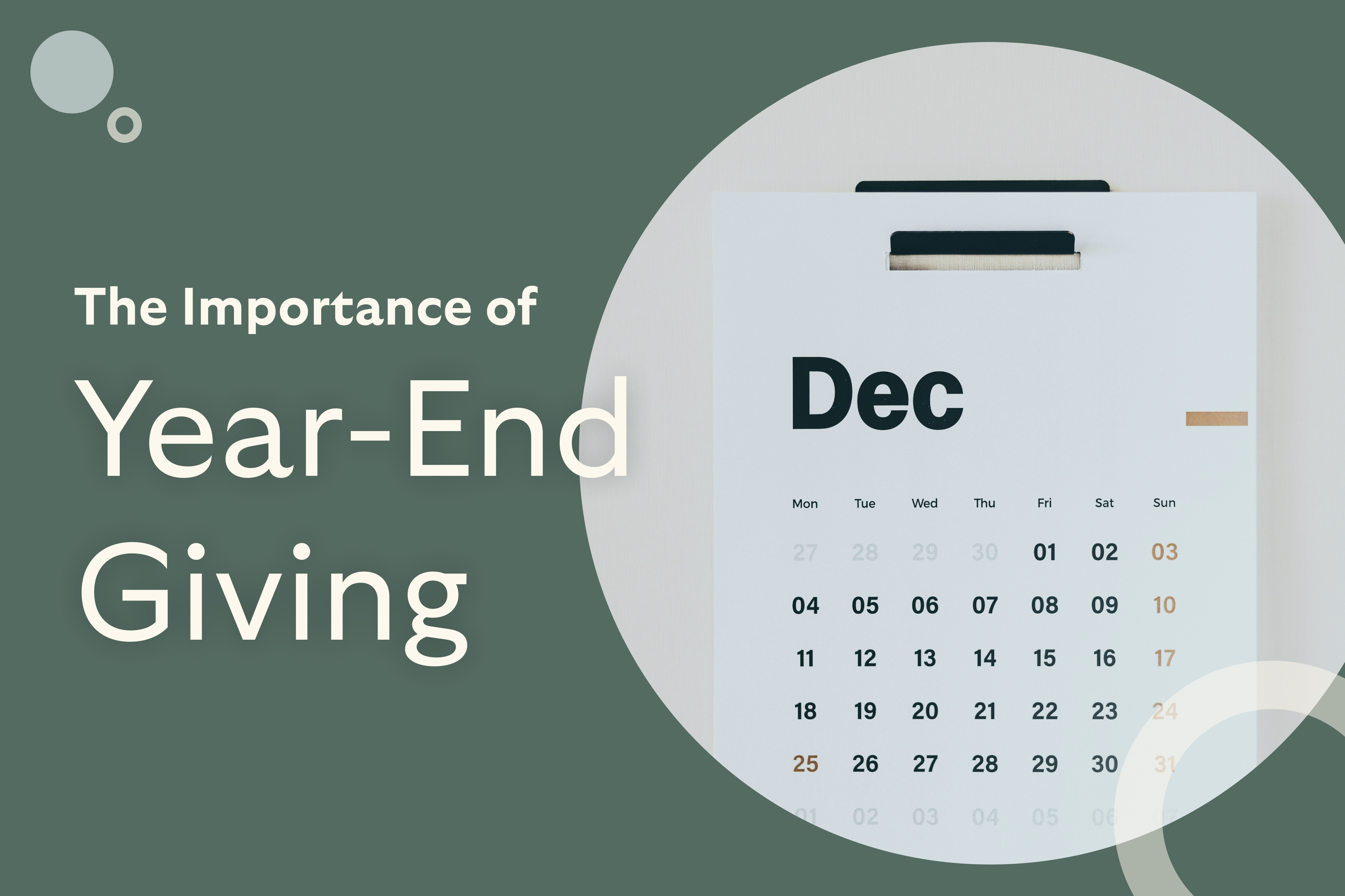 Why is Year-End Giving Important?
