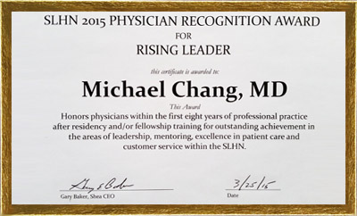 2015 PHYSICIAN RECOGNITION AWARD FOR RISING LEADER