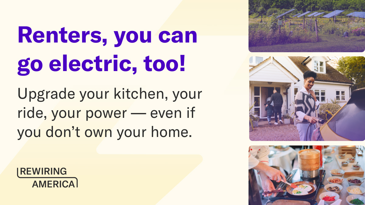 Renters, you can go electric, too! Here's how.