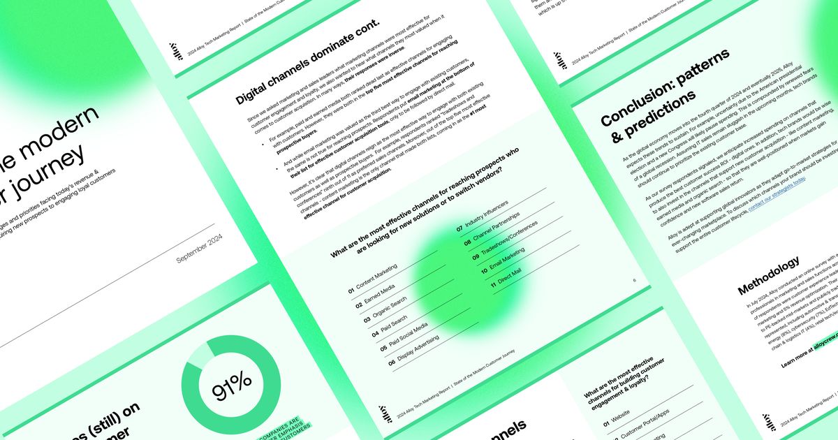 State of the Modern Customer Journey | Edition Two | Data Report | Alloy