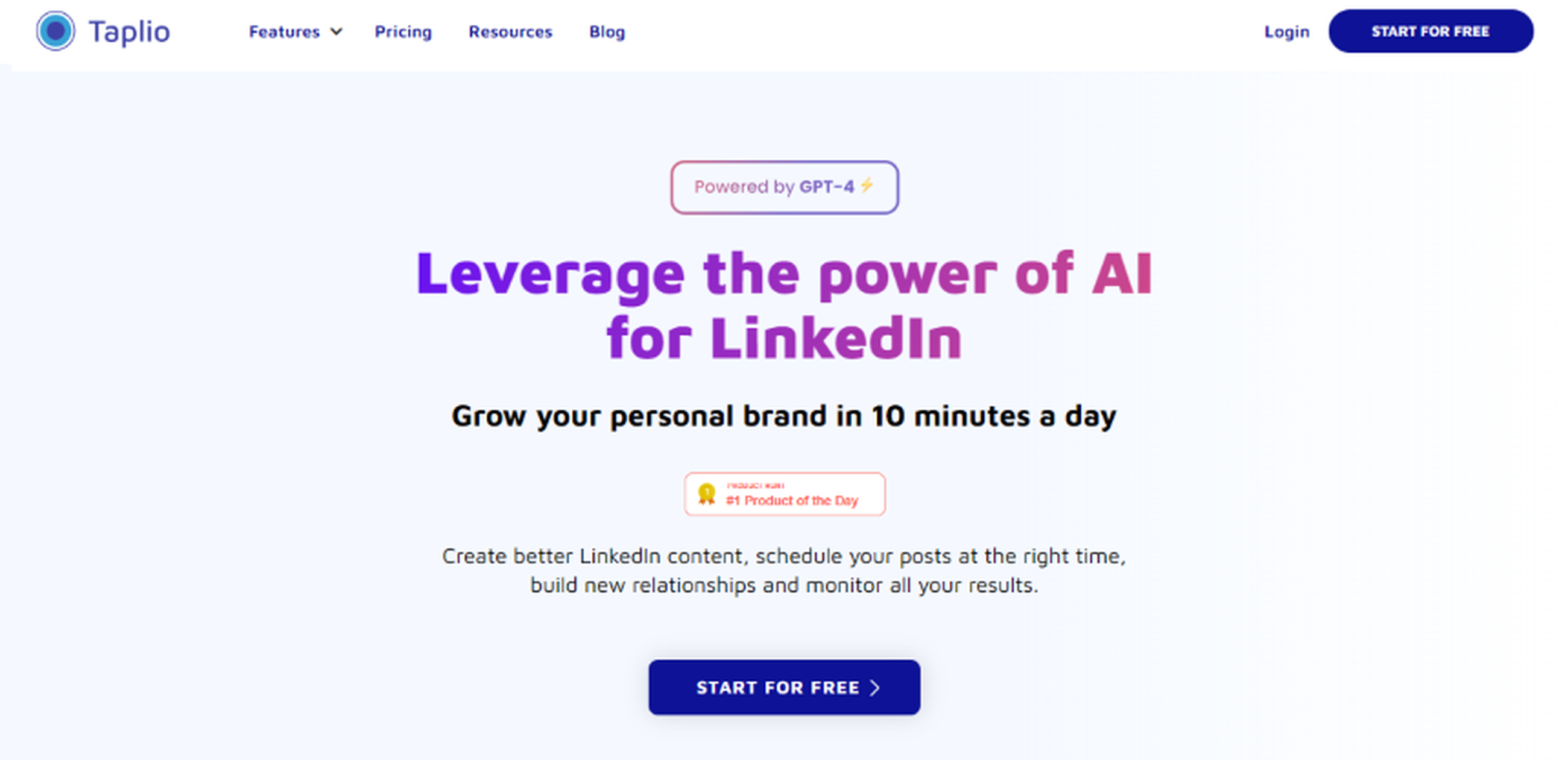 Taplio: LinkedIn Optimization | Top AI Tools