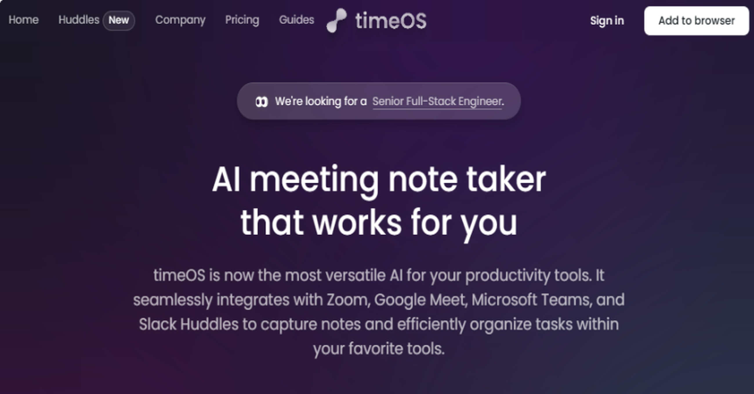 TimeOS: Meeting Productivity AI | Top AI Tools