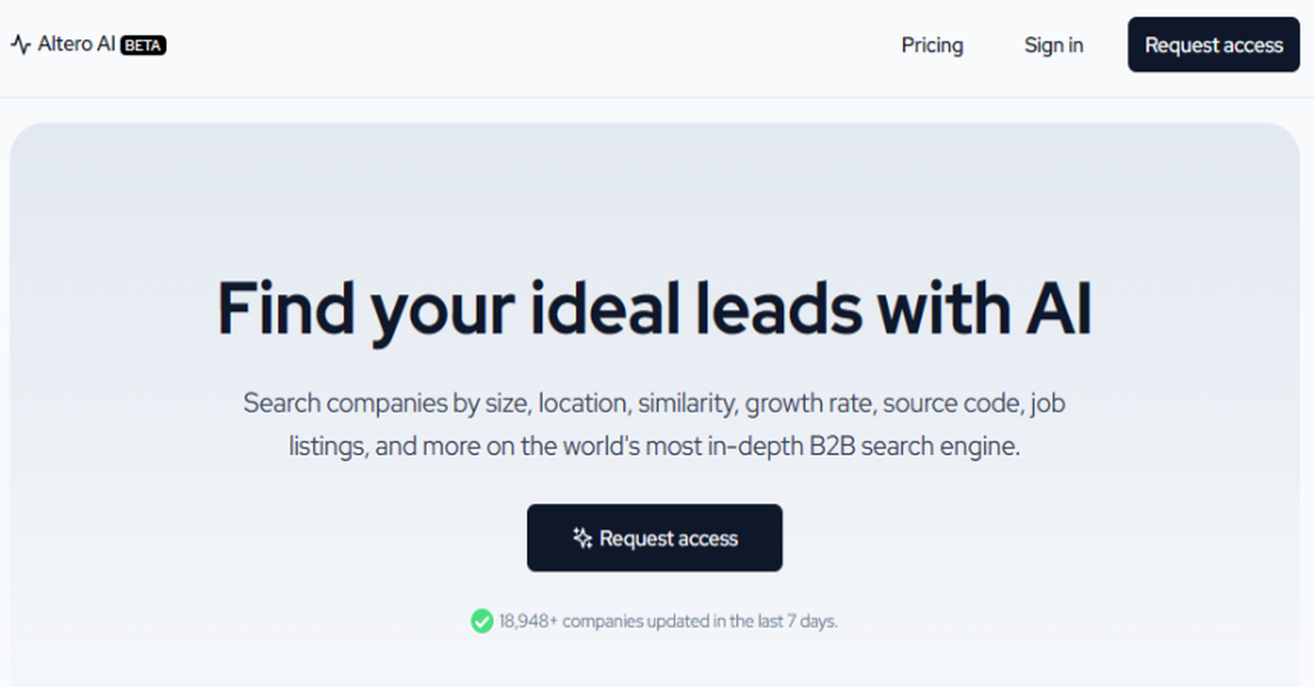 Altero AI: B2B Search Engine | Top AI Tools