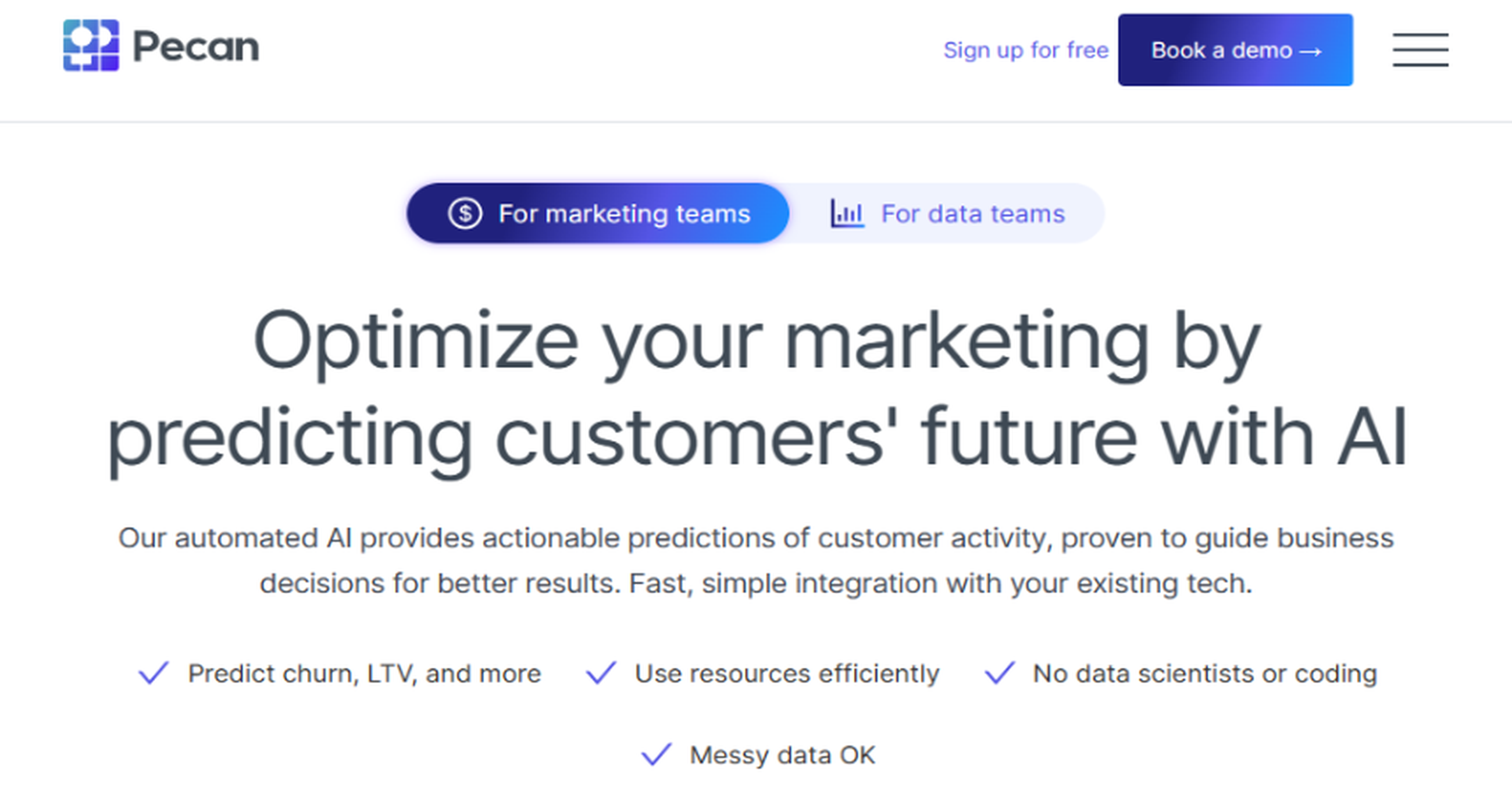 Pecan Ai Predictive Analytics For Marketing Top Ai Tools