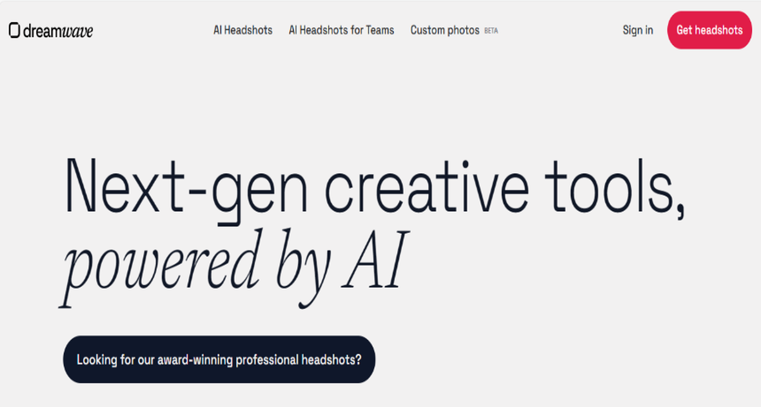 Dreamwave: AI-Generated Headshots | Top AI Tools