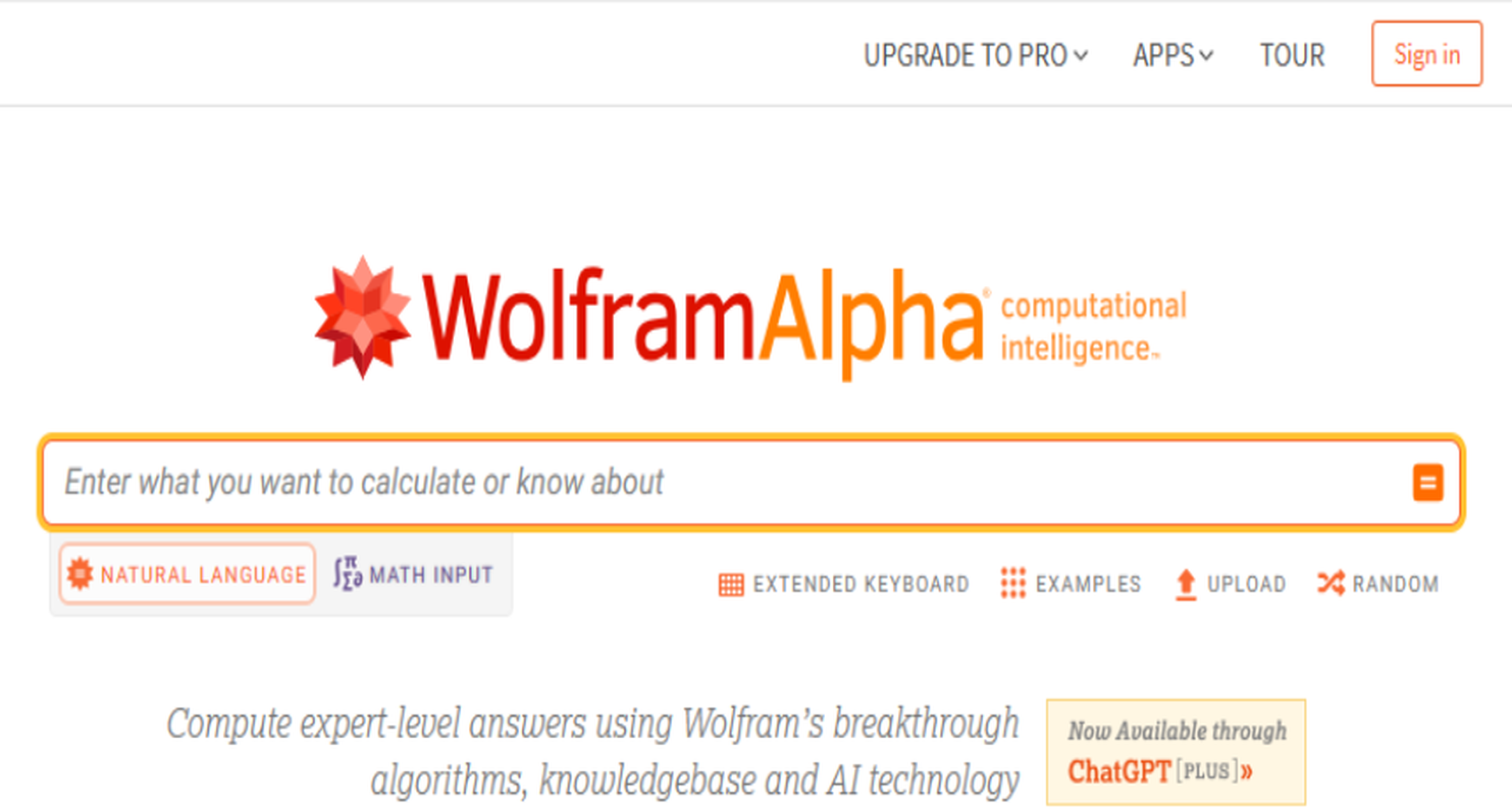 Wolfram Alpha: Algorithmic Search Engine | Top AI Tools