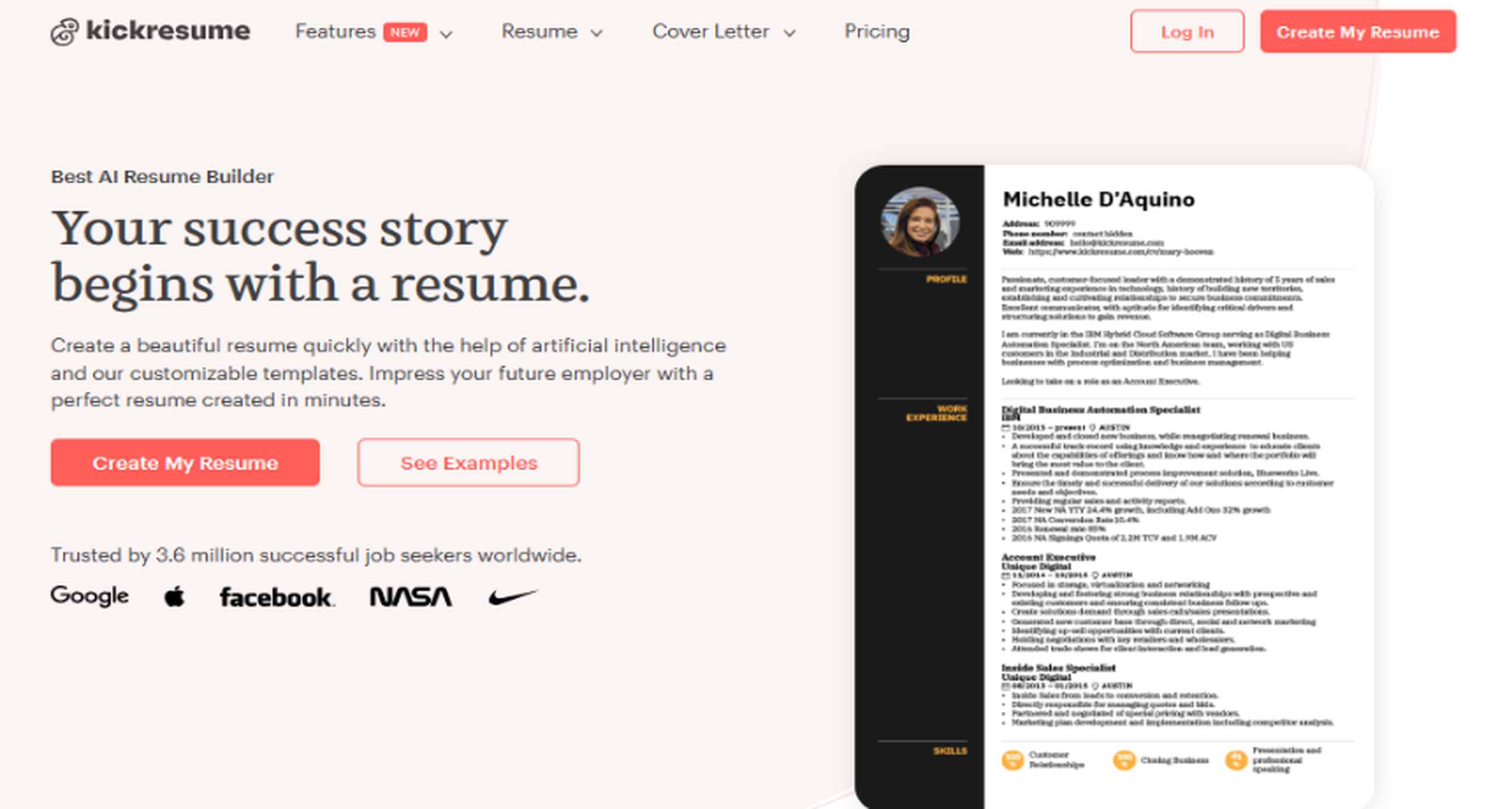 Kickresume: AI-Powered Resume Builder | Top AI Tools
