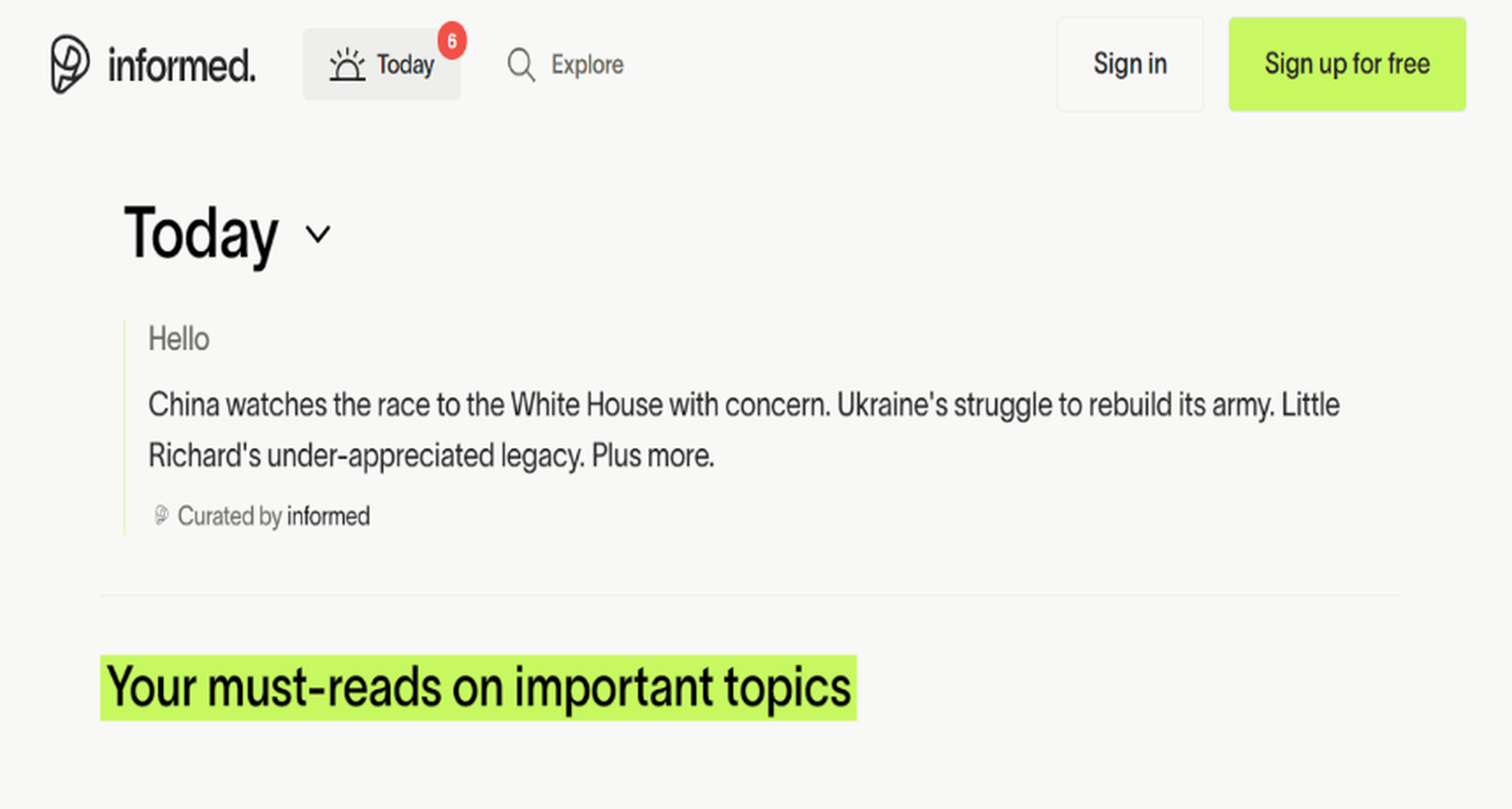 Informed News: Global News Curation | Top AI Tools