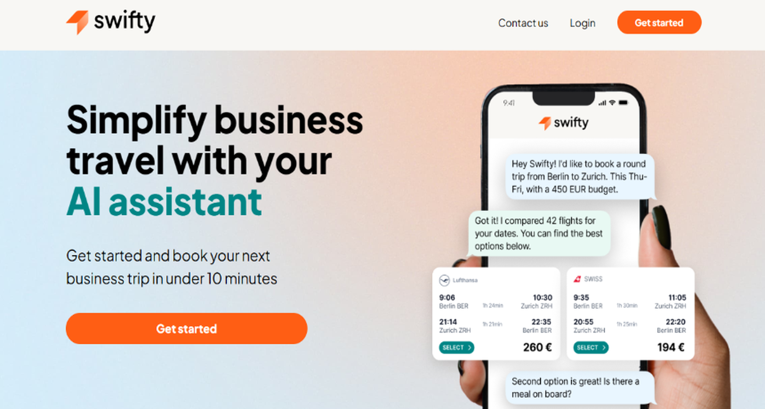 Swifty: Business Travel AI Assistant | Top AI Tools