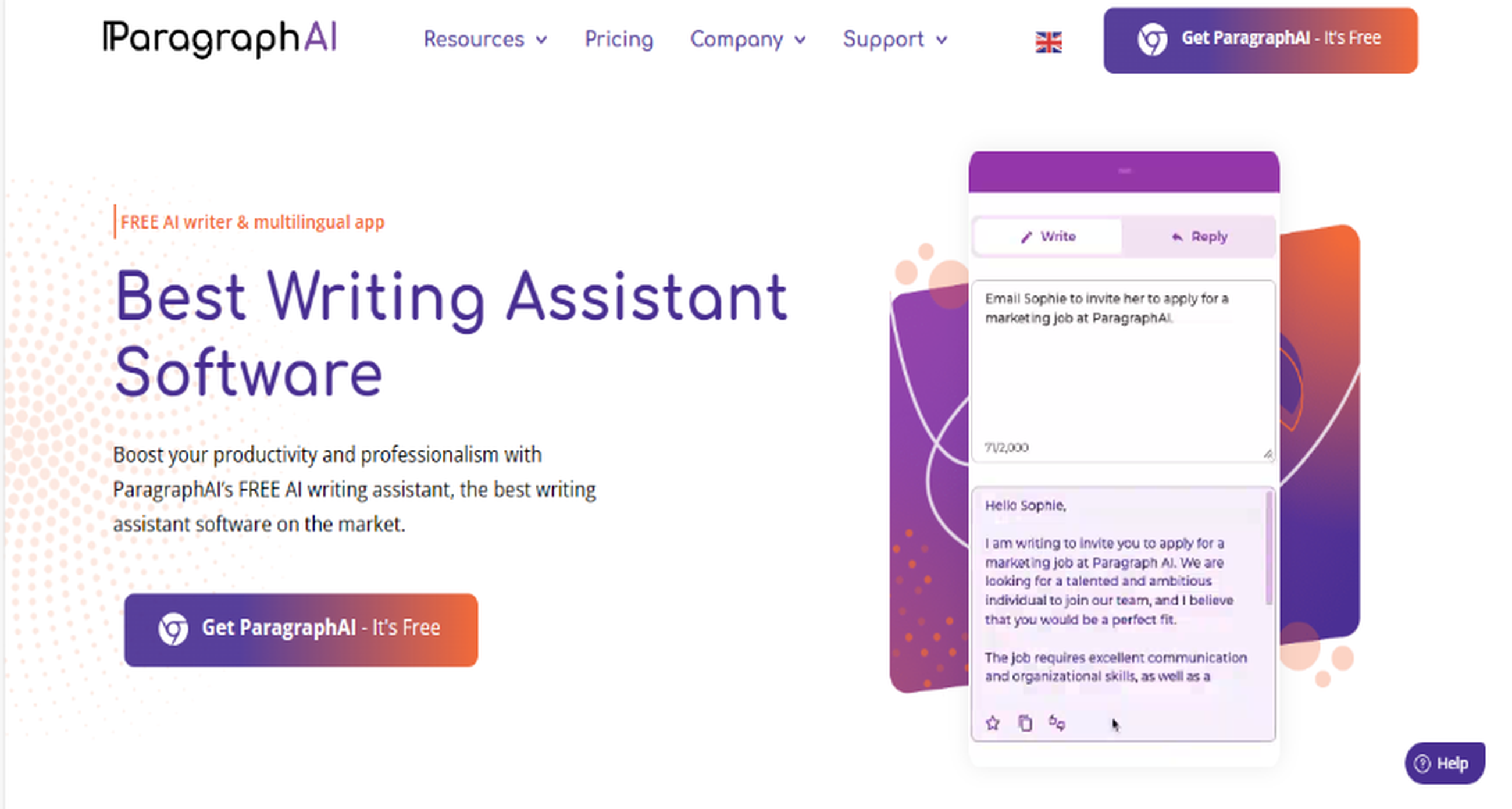 Paragraph AI: AI Writing Assistant for Emails & Content | Top AI Tools