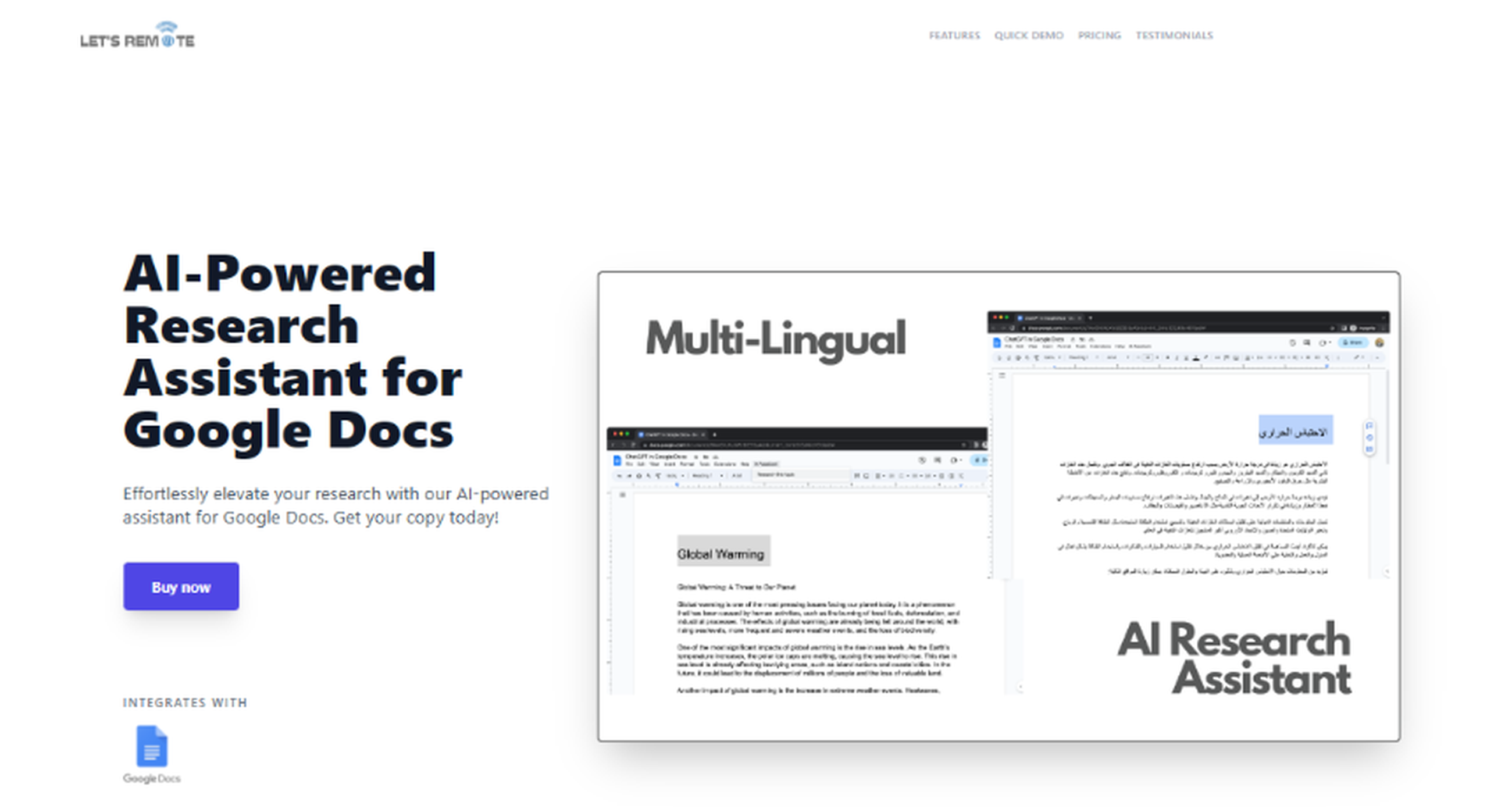 Research PAL: Google Docs Writing Assistant Extension | Top AI Tools