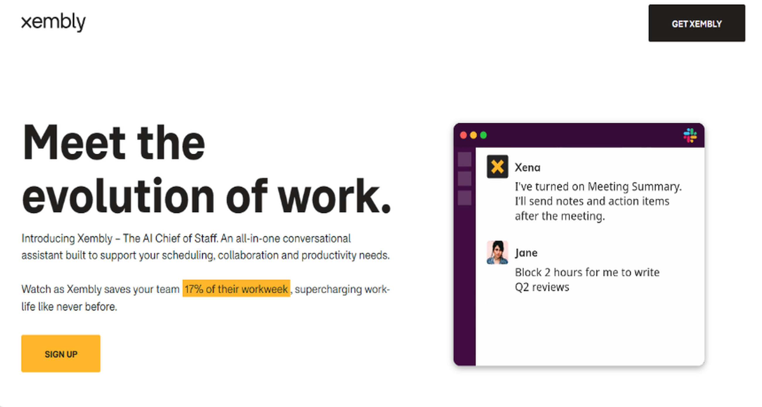 Xembly: AI Assistant for Workflow Productivity | Top AI Tools
