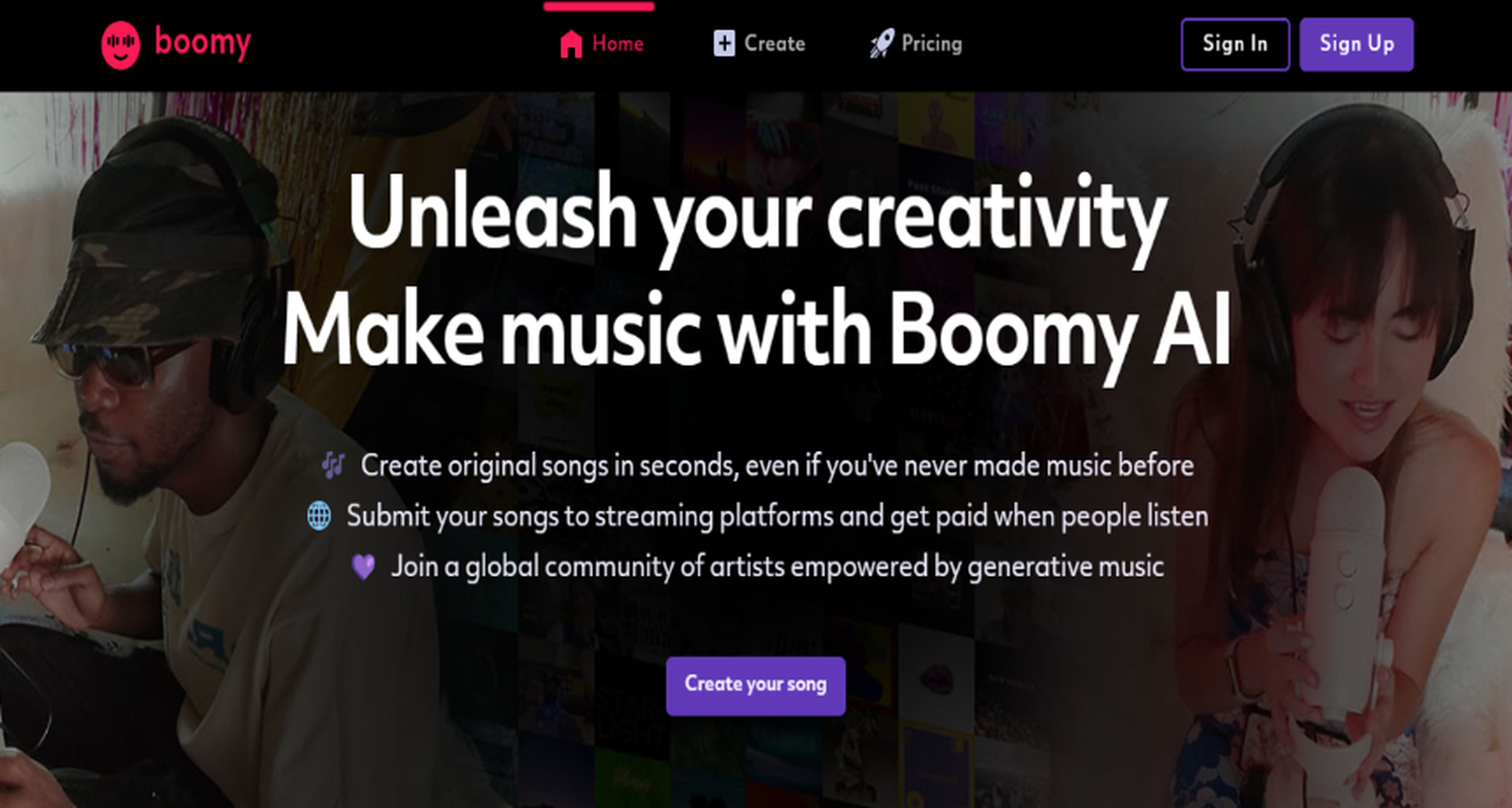Boomy AI: Generative Music Platform | Top AI Tools