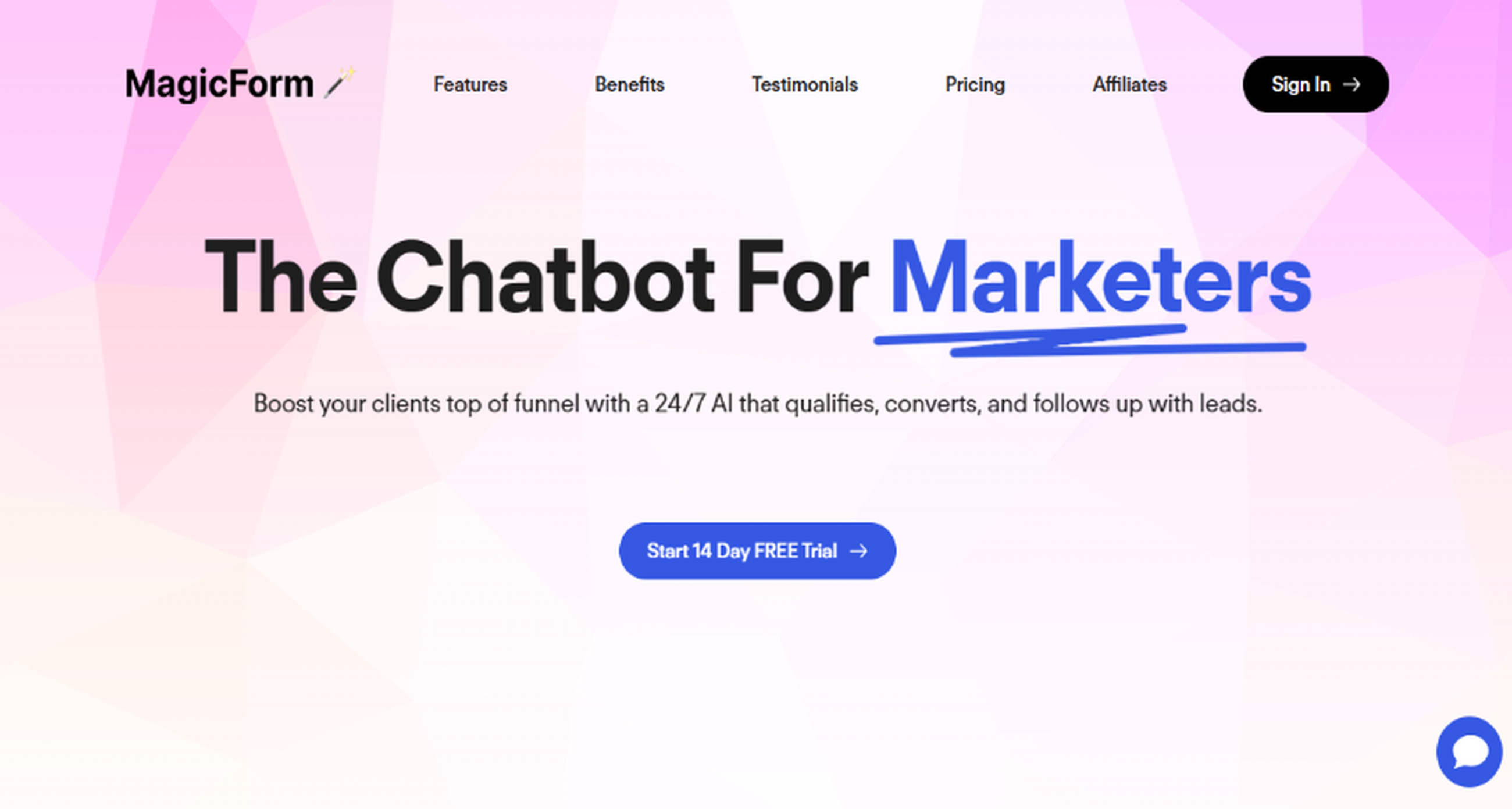 MagicForm: AI-Driven Marketing Chatbot | Top AI Tools