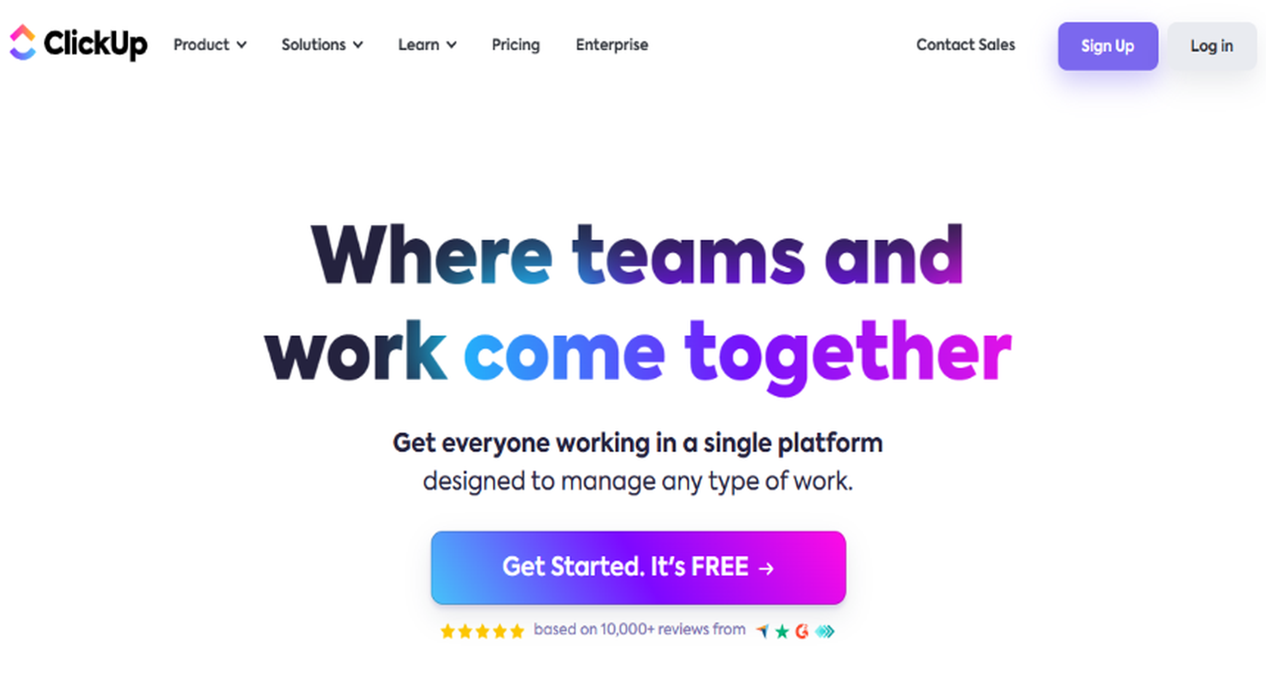 ClickUp: Workflow Management Platform | Top AI Tools
