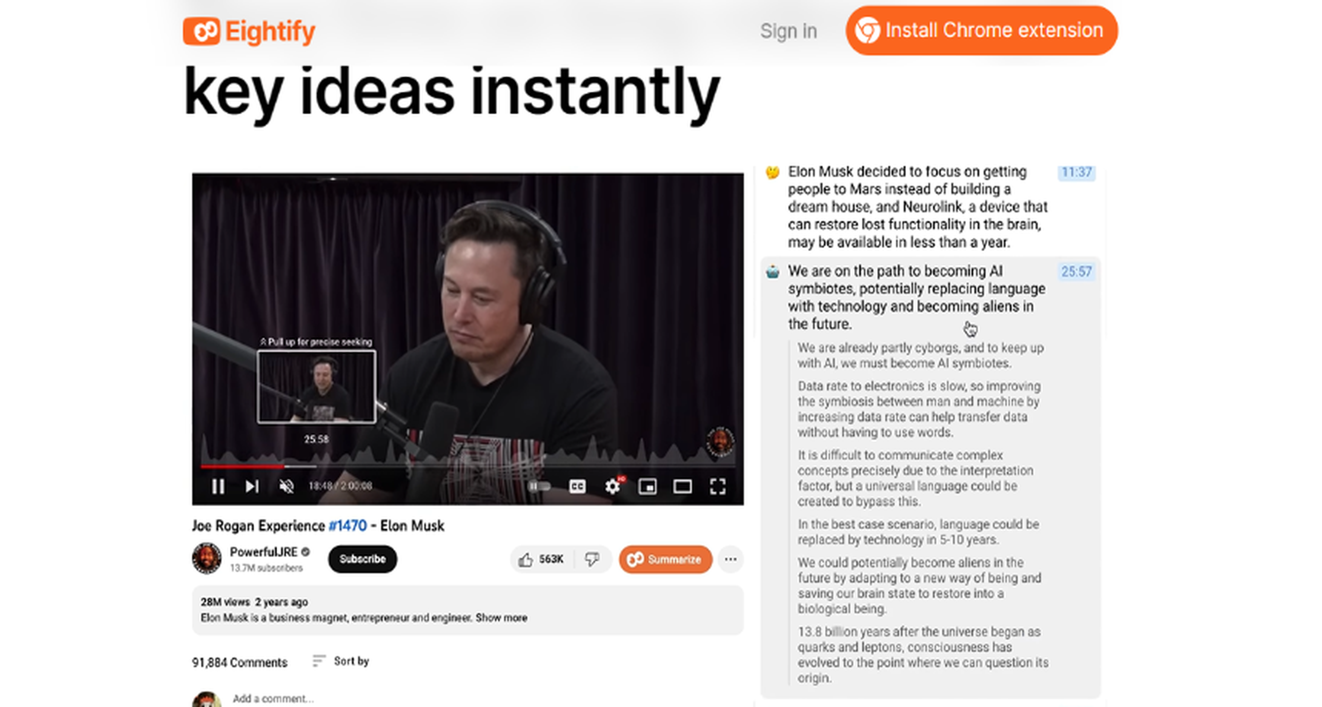 Eightify: Video Summaries & AI Trends | Top AI Tools