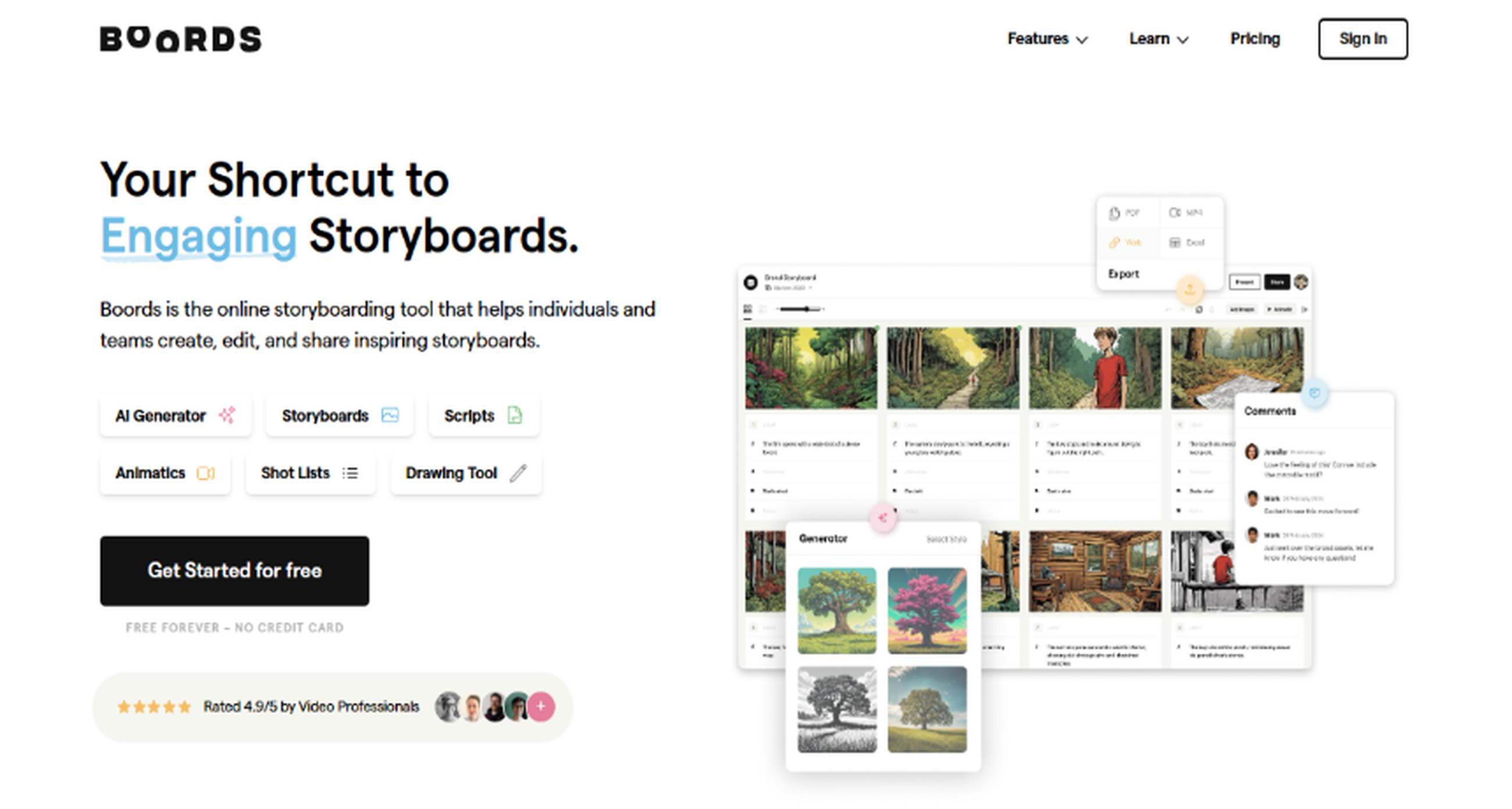 Boords: Storyboarding Software | Top AI Tools