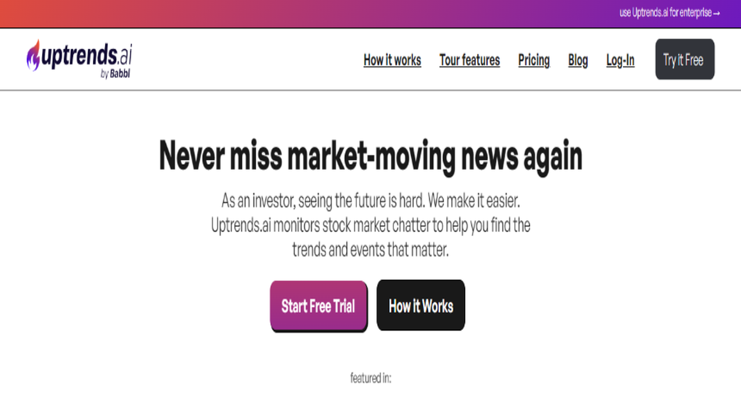 Uptrends.ai: Top Finance Solutions | Top AI Tools