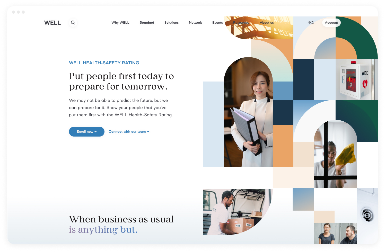 screenshot of iwbi landing page