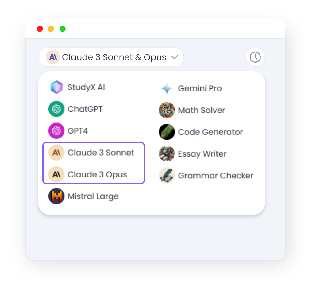 Claude 3 Sonnet & Opus | Intelligent Chatbot on StudyX