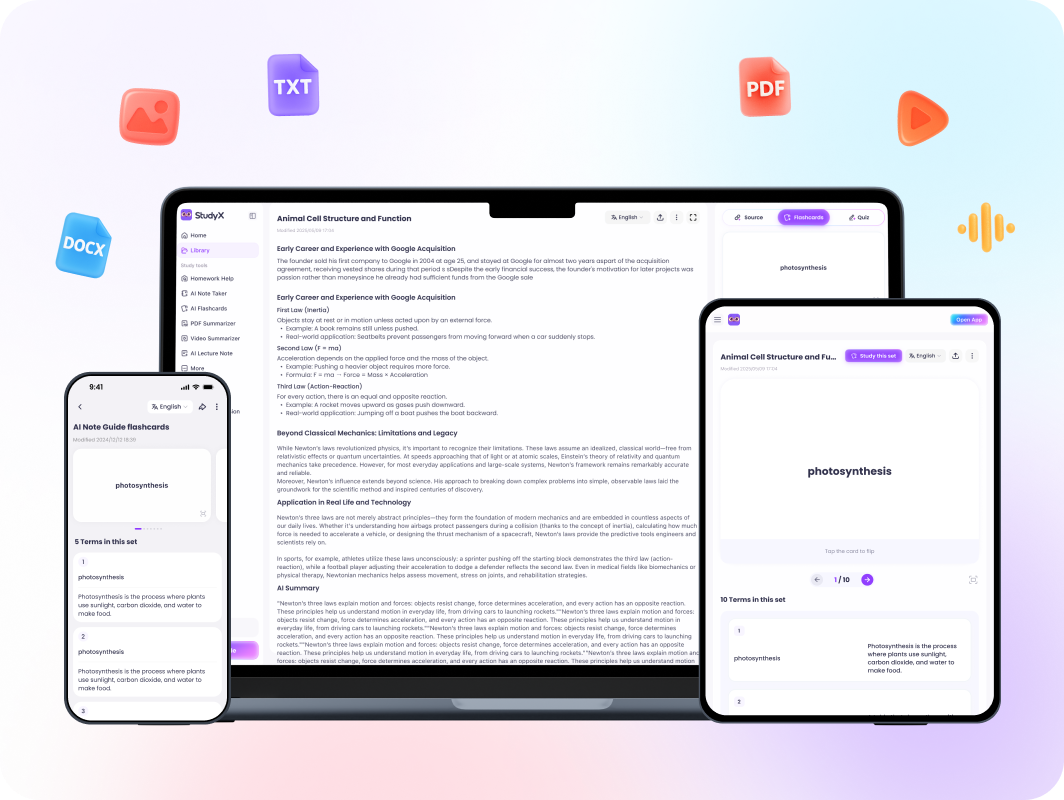 StudyX | Create Flashcards with AI — Free AI Flashcard Maker