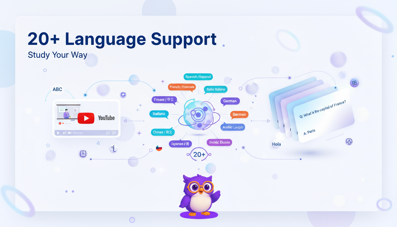 StudyX - Convertir YouTube en flashcards | Flashcards en segundos