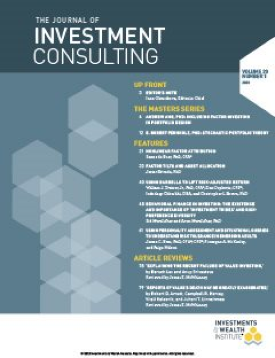 Publications and Resources from Investments & Wealth Institute