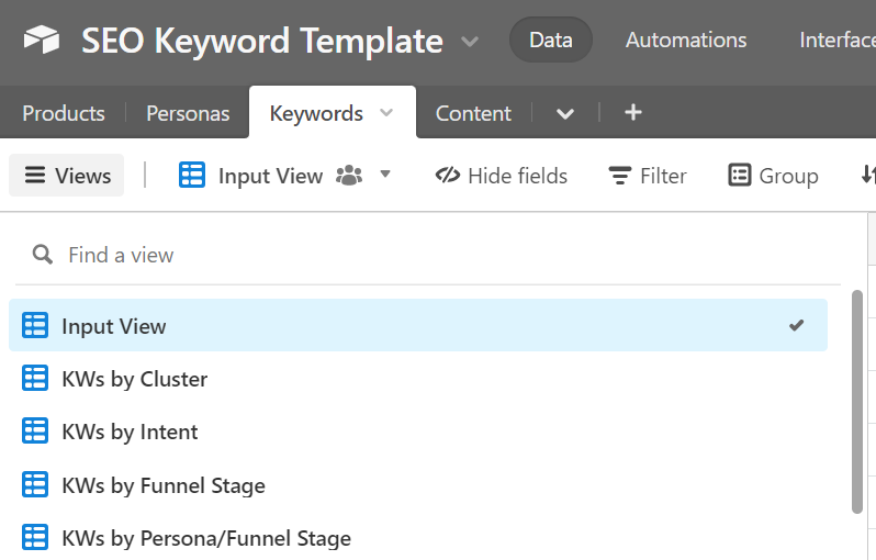 Next-Gen SEO Content & Keyword Matrix [Free Airtable Template]