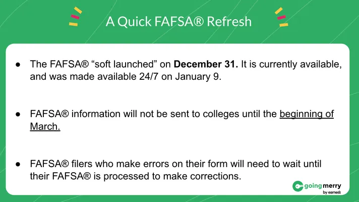 The Parent's Guide to the Latest FAFSA Issues | Earnest