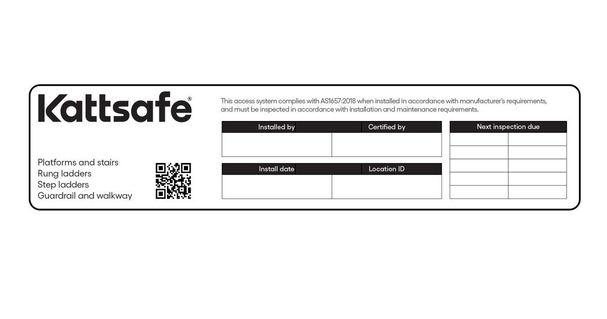 SD970 Signboard - access system compliance label | Kattsafe