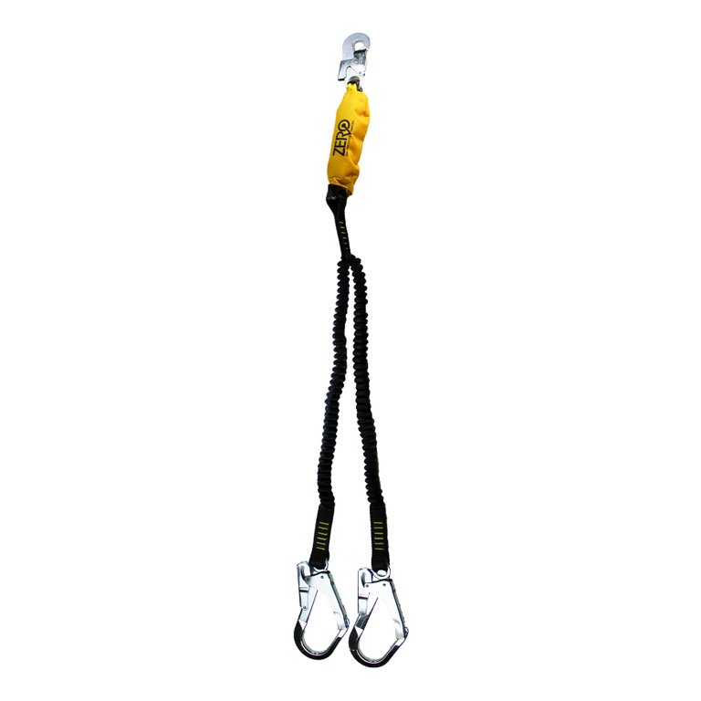 Energy absorbing lanyard with double scaffold hooks | Kattsafe