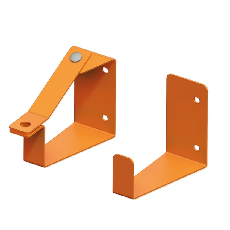 Portable ladder storage bracket set