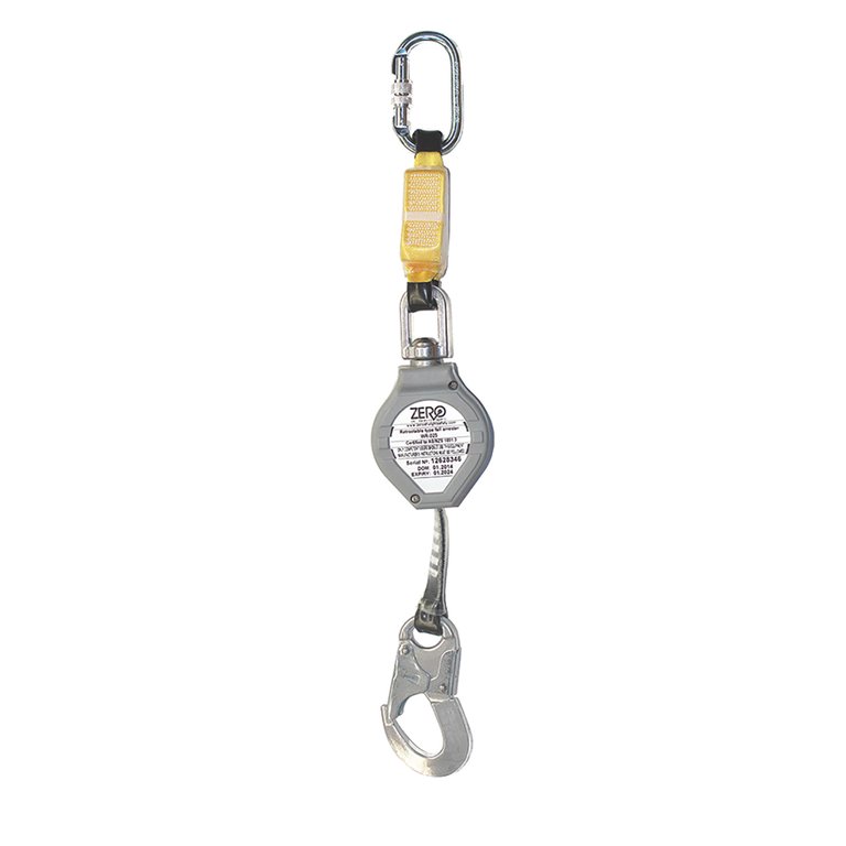 Retractable wire rope lanyard with snap hook | Kattsafe