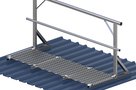 Walkway guardrail one side - metal deck mount | Kattsafe