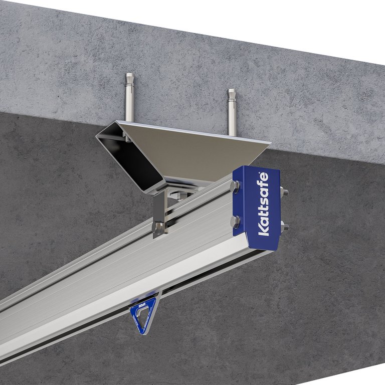 Rigid 130 rail – concrete ceiling mount | Kattsafe