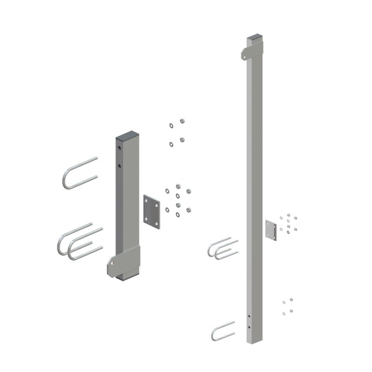 Retrofit vertical fall arrest line brackets